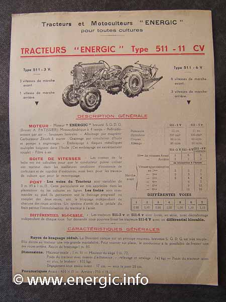 Energic Tracteur 511 mark 1 | Energic